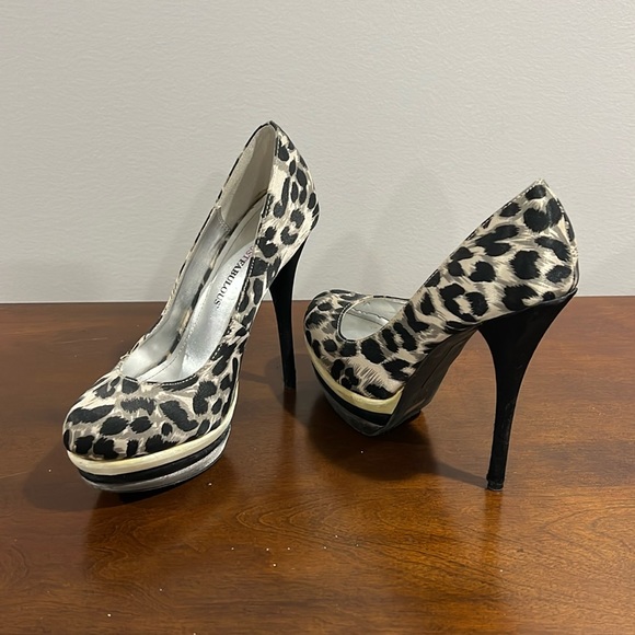 JustFab | Shoes | Leopard Print Platform High Heels | Poshmark